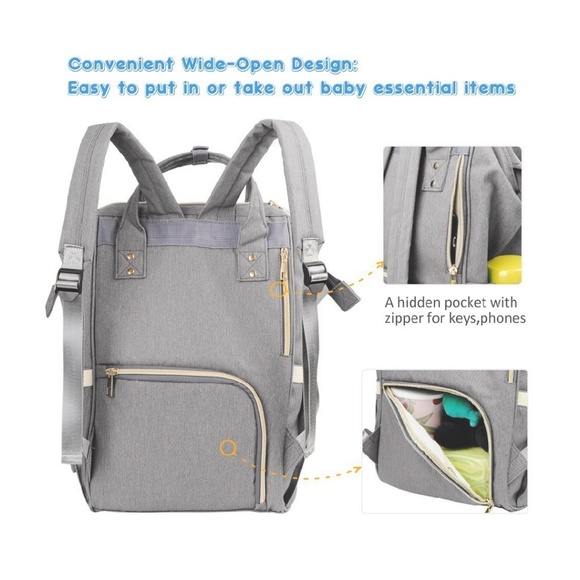 Bags | Gray Diaper Backpack Last One | Poshmark